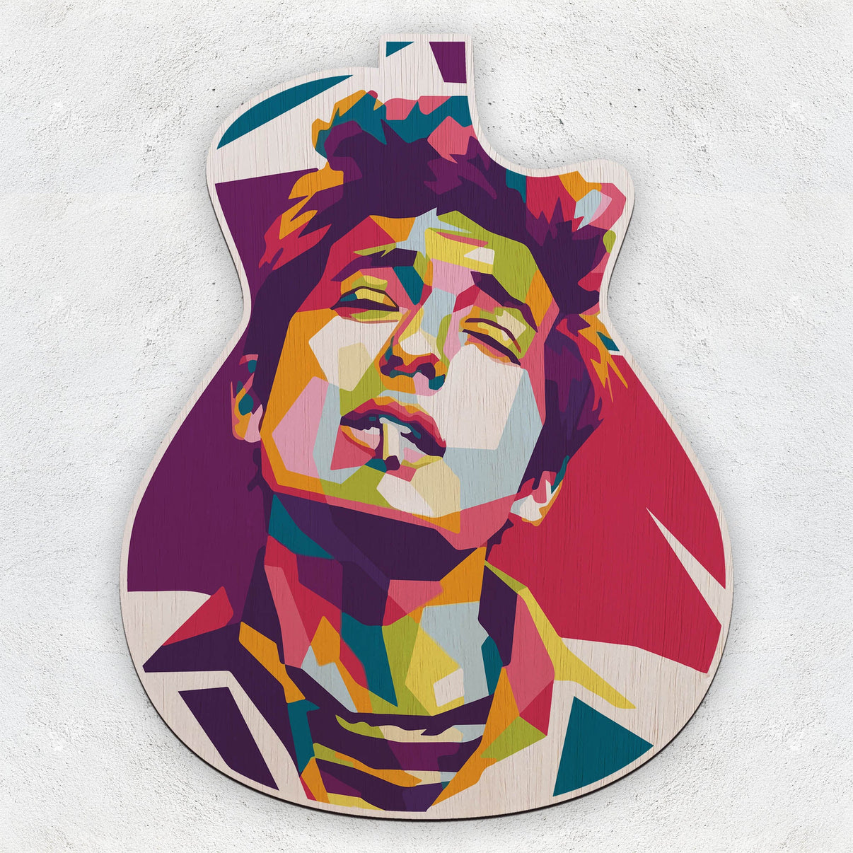 Bob Dylan - Laser Cut Guitar Wood Print – Revamped Records